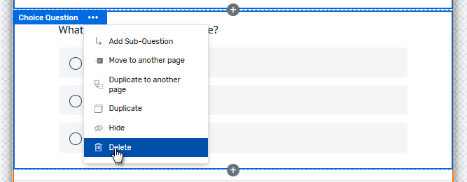 Deleting Survey Questions