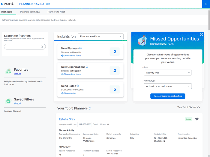 Reviewing the Planner Navigator Dashboard