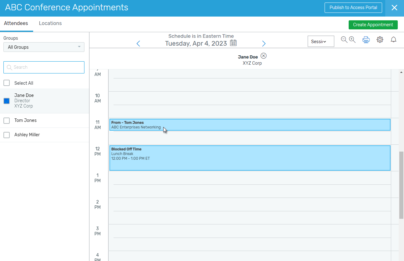 Managing Schedules in Appointments