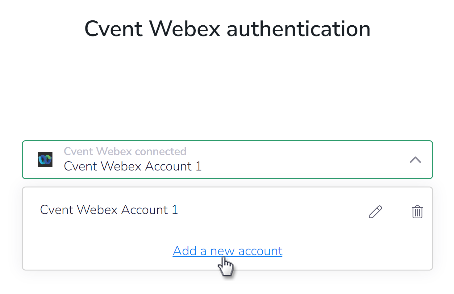 Connecting your Cvent Account with Webex