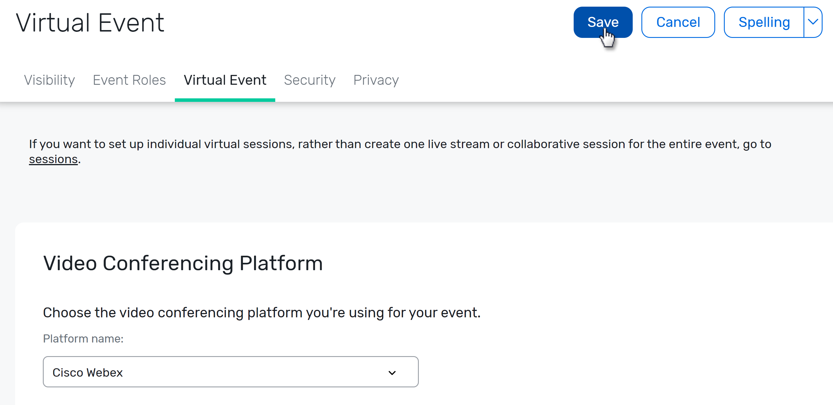 Integrating Webex with Your Event