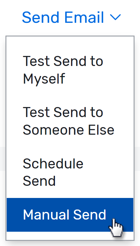 Manually Sending eMarketing Emails