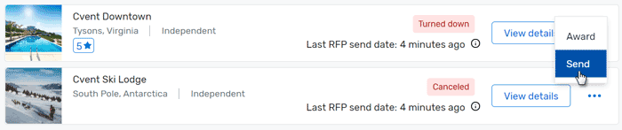 Editing and Resending an RFP in the New Sourcing Experience