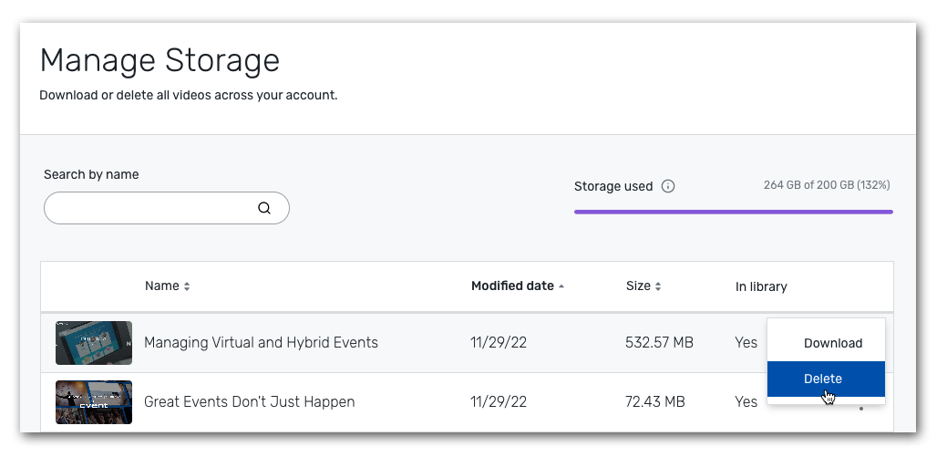 Using the Video Library