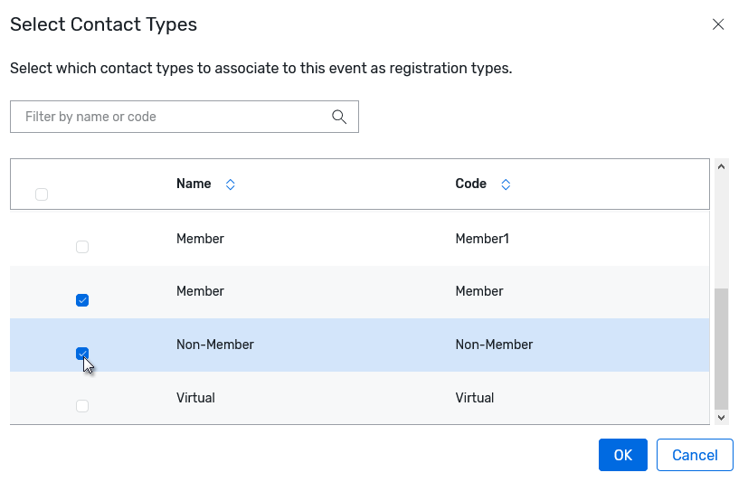 Adding Registration Types