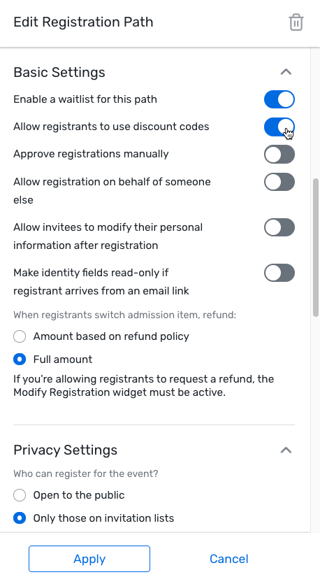 Creating Discount Codes