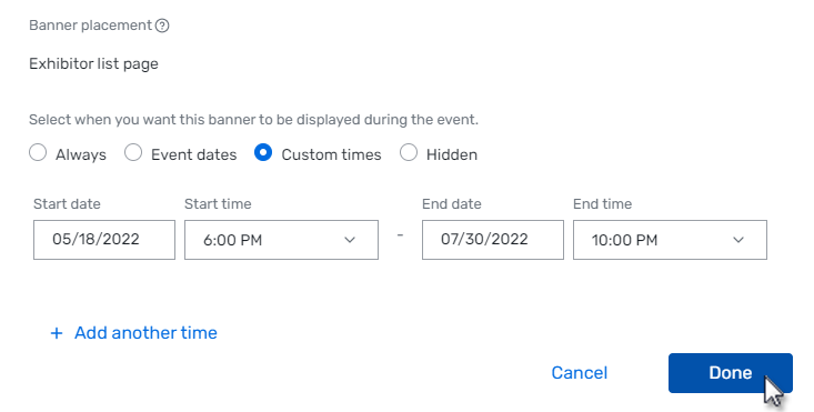 Creating Page Banners for Attendee Hub