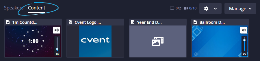 Adding Content, Overlays, and Backgrounds in Studio Host View