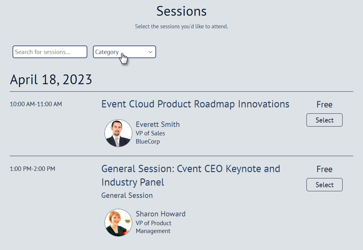 Setting Up the Session Widget