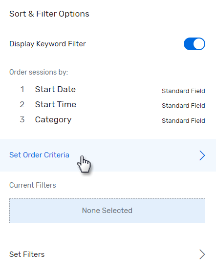 Setting Up the Session Widget