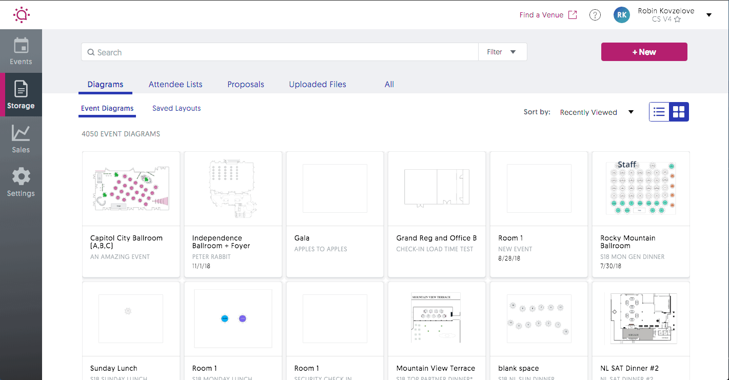 Using the Home Page in Event Diagramming