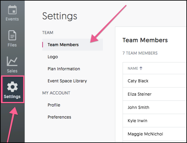 Adding or Removing Team Members in Event Diagramming