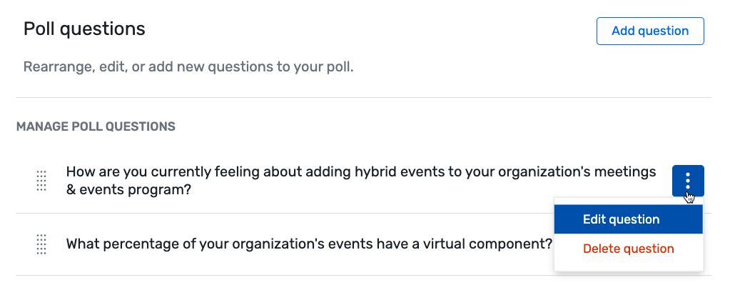 Setting Up Live Polling for Attendee Hub