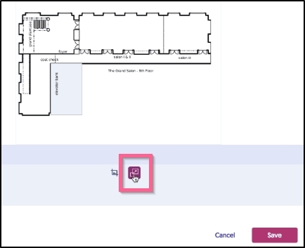 Uploading and Scaling a Floor Plan in Event Diagramming