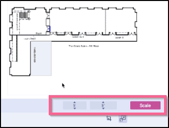Uploading and Scaling a Floor Plan in Event Diagramming