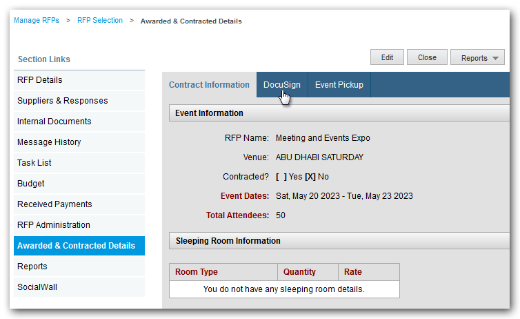 Using the DocuSign Integration in Cvent
