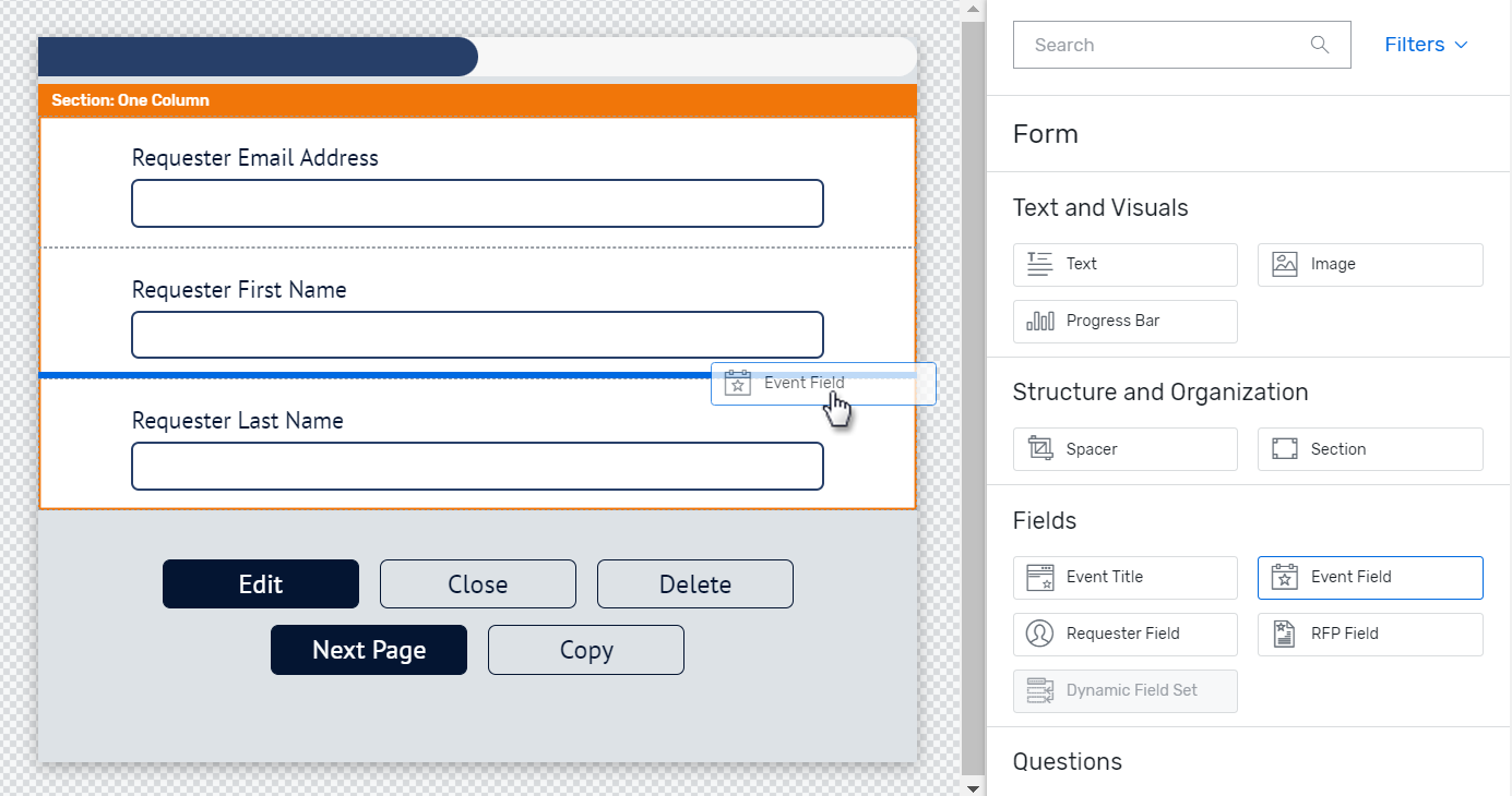 Using the Meeting Request Form Designer