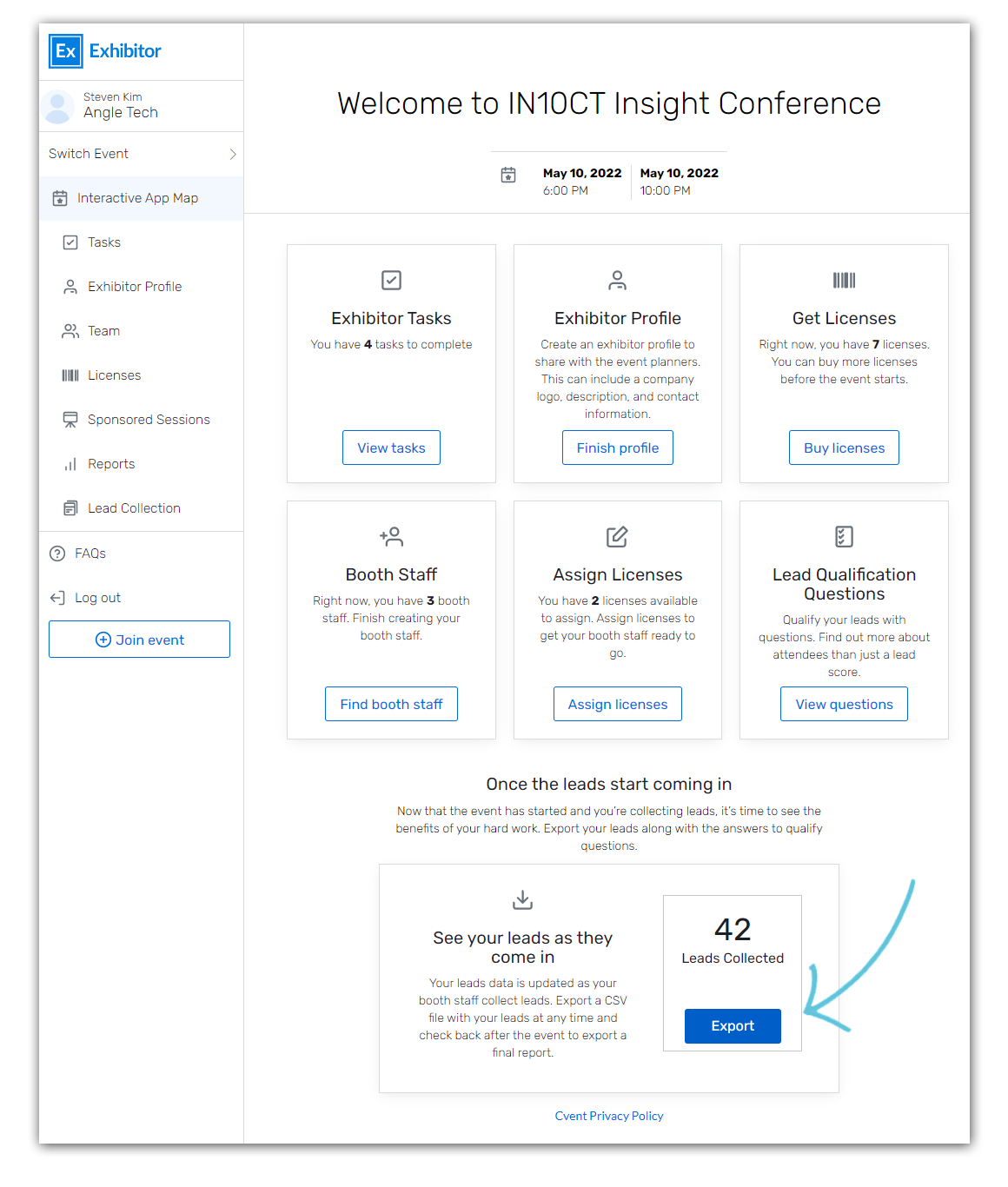Exporting Your Leads Post-Event