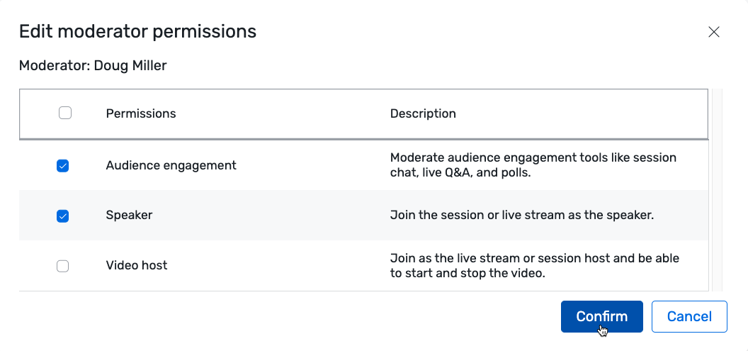 Assigning Moderators for Attendee Hub
