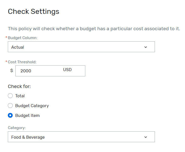 Setting Up Budget Policies