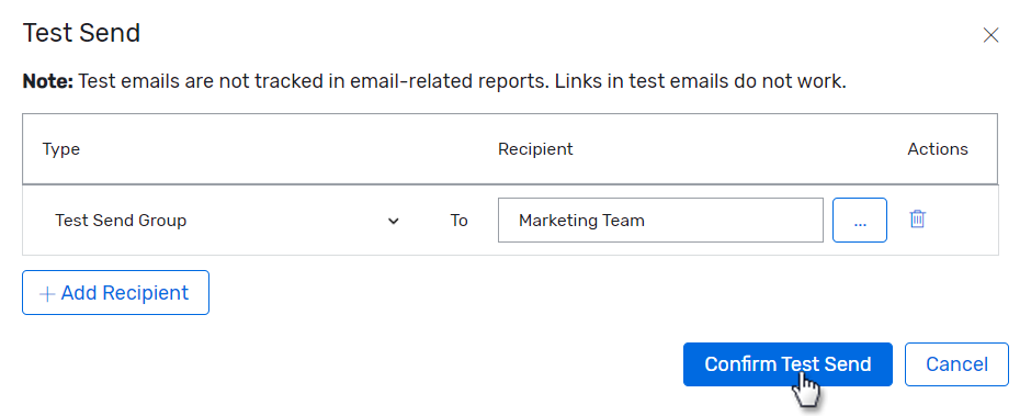 Testing Emails in Event