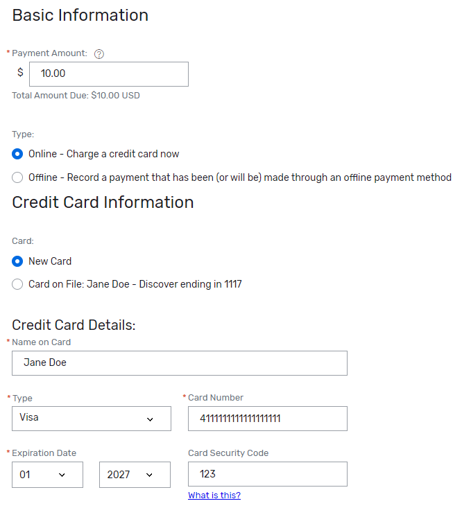 Processing Online Payments