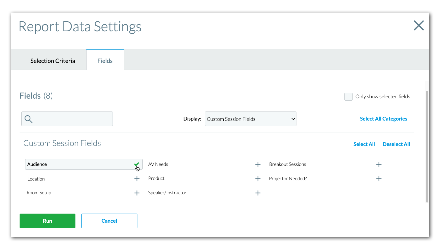 Using Custom Session Fields