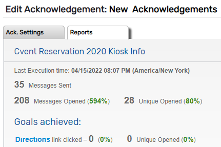 Viewing the Send Report for a Passkey Email