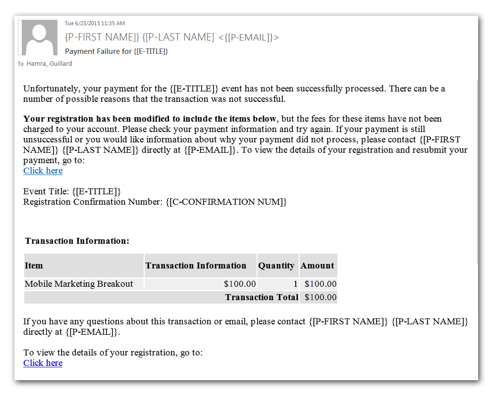 Viewing the Automatic Payment Notifications