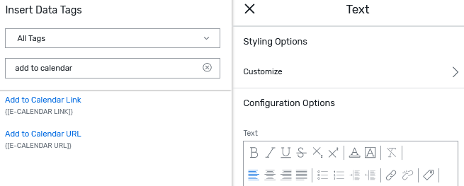 Inserting an Add to Calendar Link in Your Event