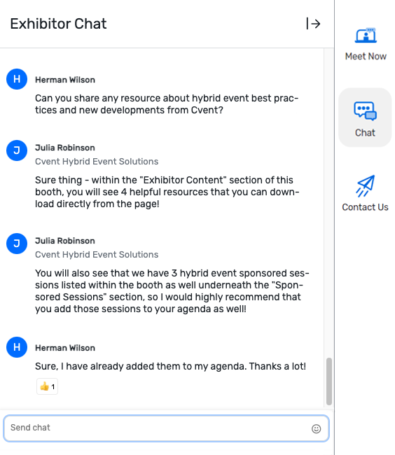 Visiting a Virtual Exhibitor Booth on the Attendee Hub Website