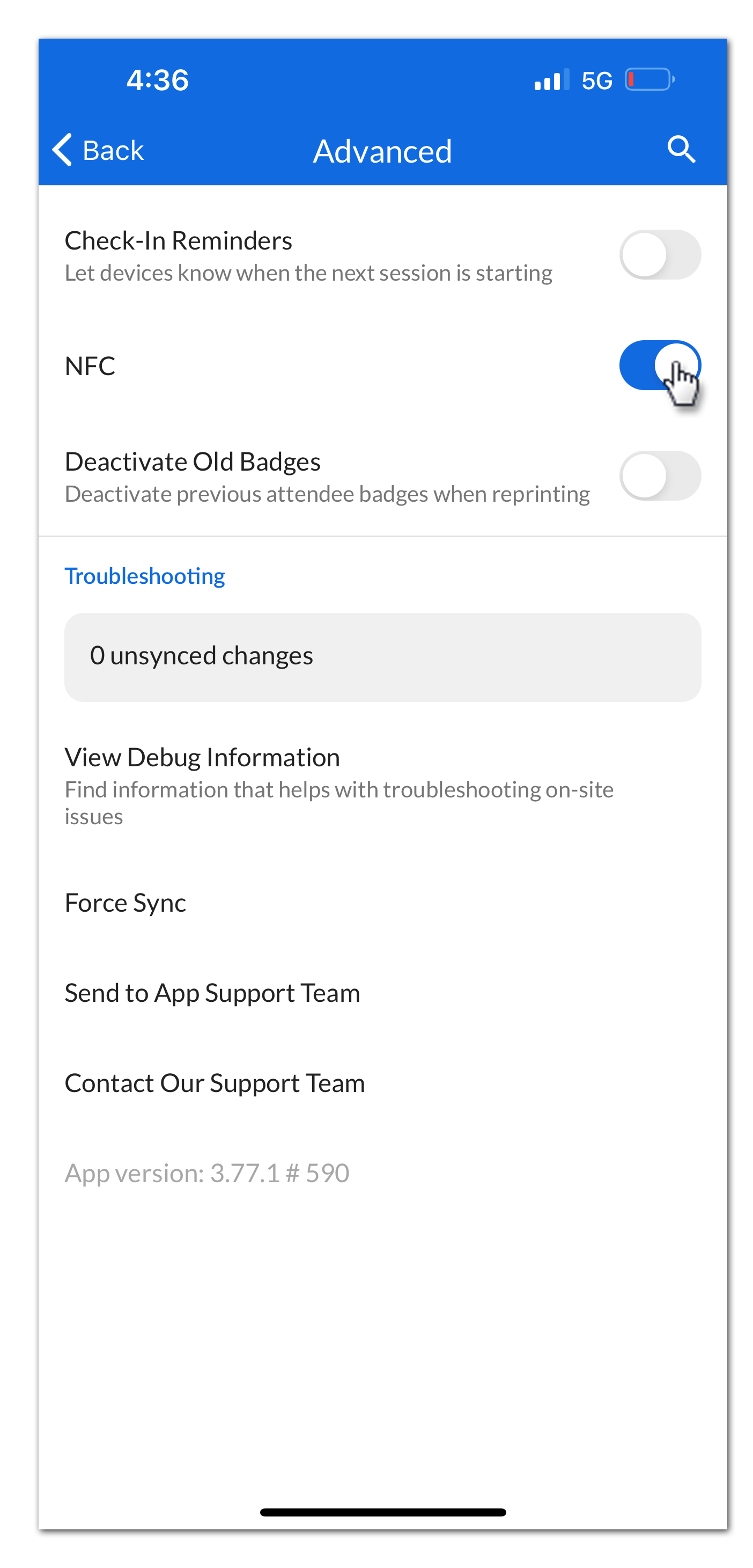 Using NFC Badges with OnArrival