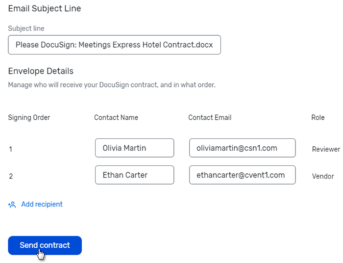 Using the DocuSign Integration in Cvent