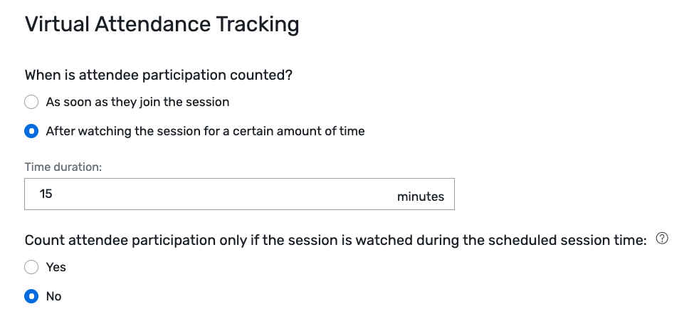 Configuring Virtual Attendance Tracking for Attendee Hub