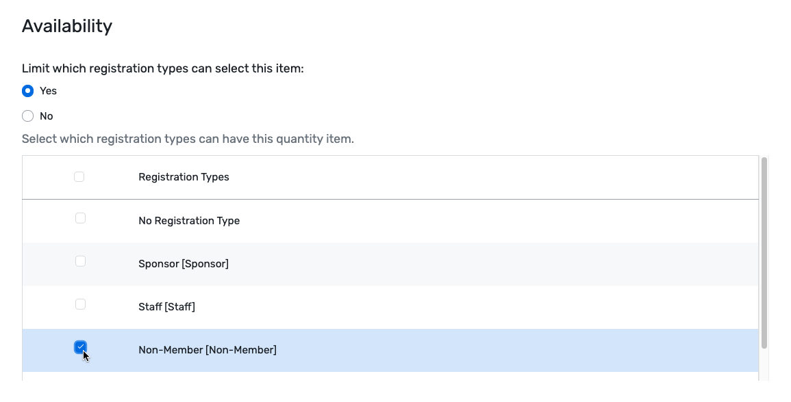 Creating Quantity Items