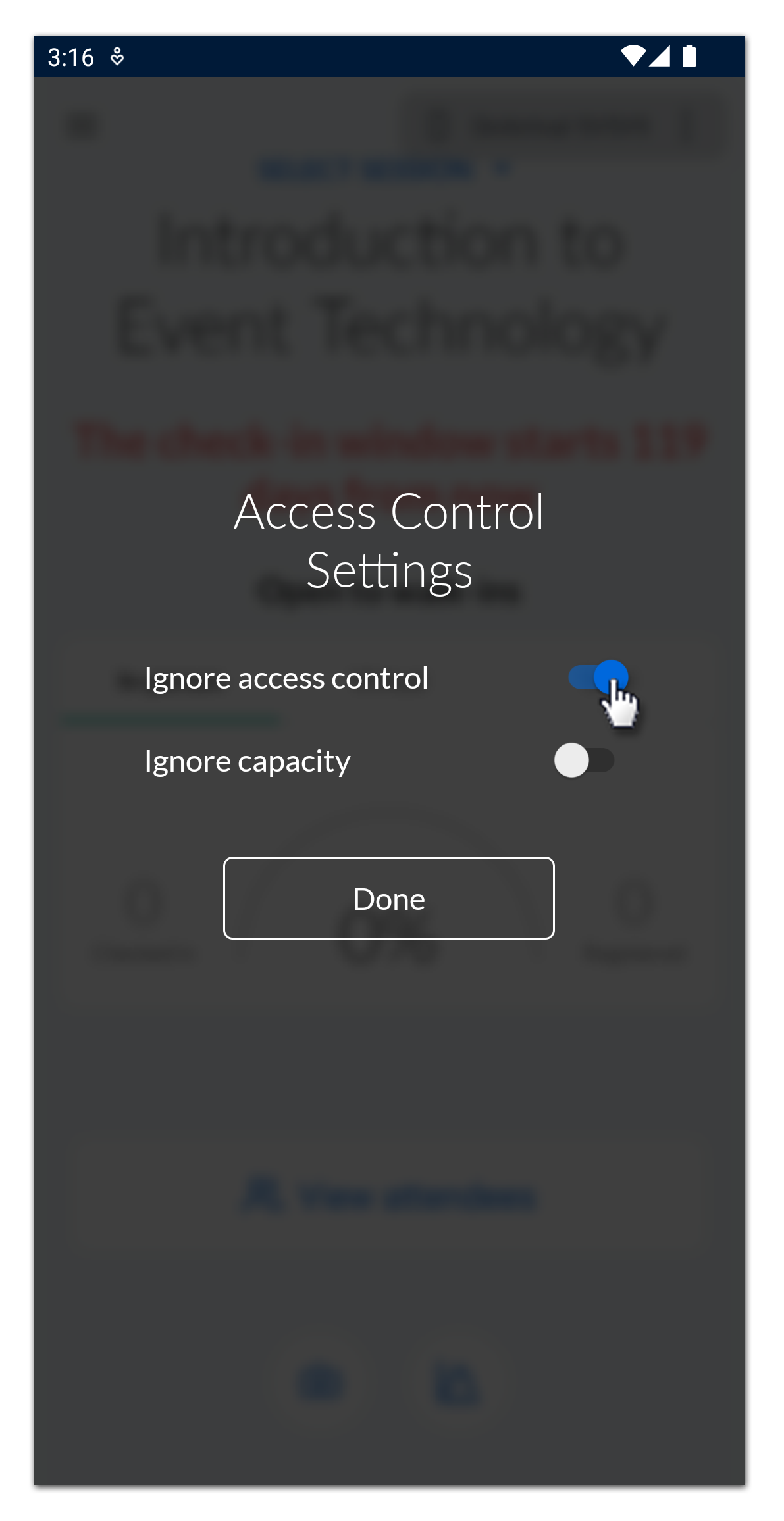Configuring Access Control in the OnArrival App