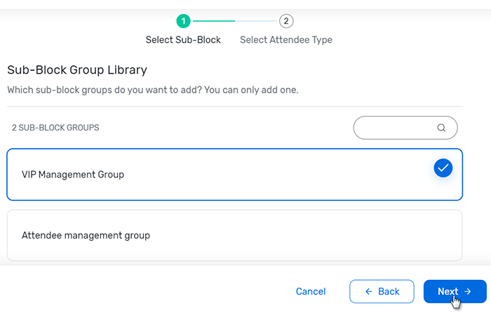 Managing Sub-Block Groups in Passkey Events