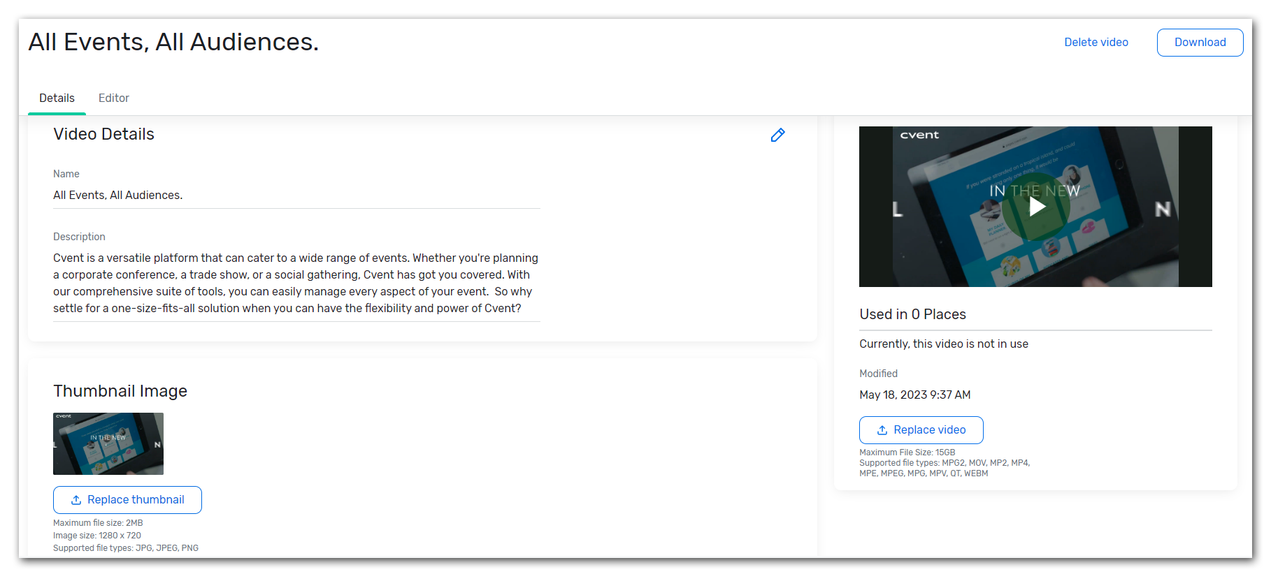 Using the Video Library
