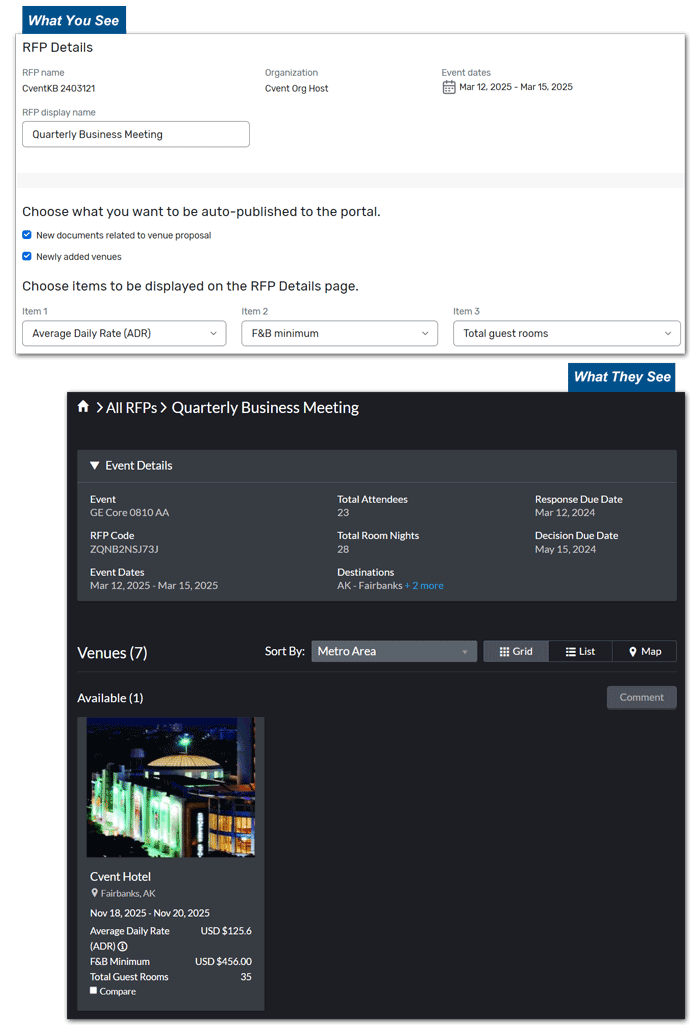 Adding RFPs to a Portal in the New Sourcing Experience