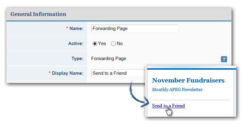 Adding a Forwarding Page