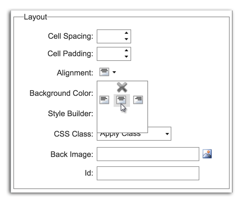 Centering Tables