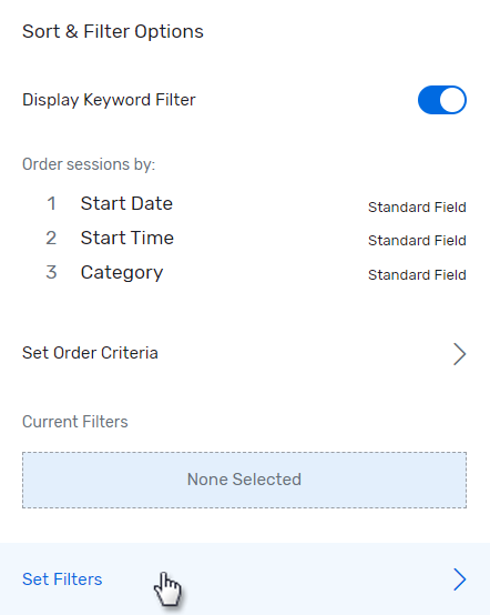 Setting Up the Session Widget