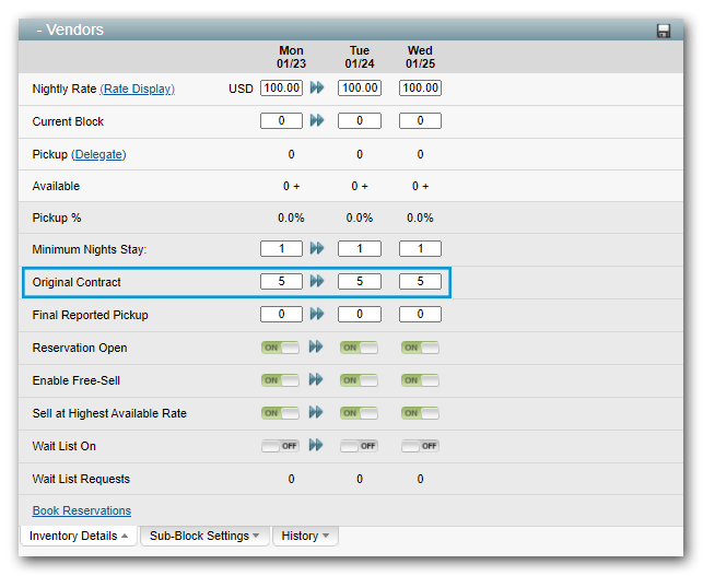 Viewing and Editing Your Event's Original Inventory