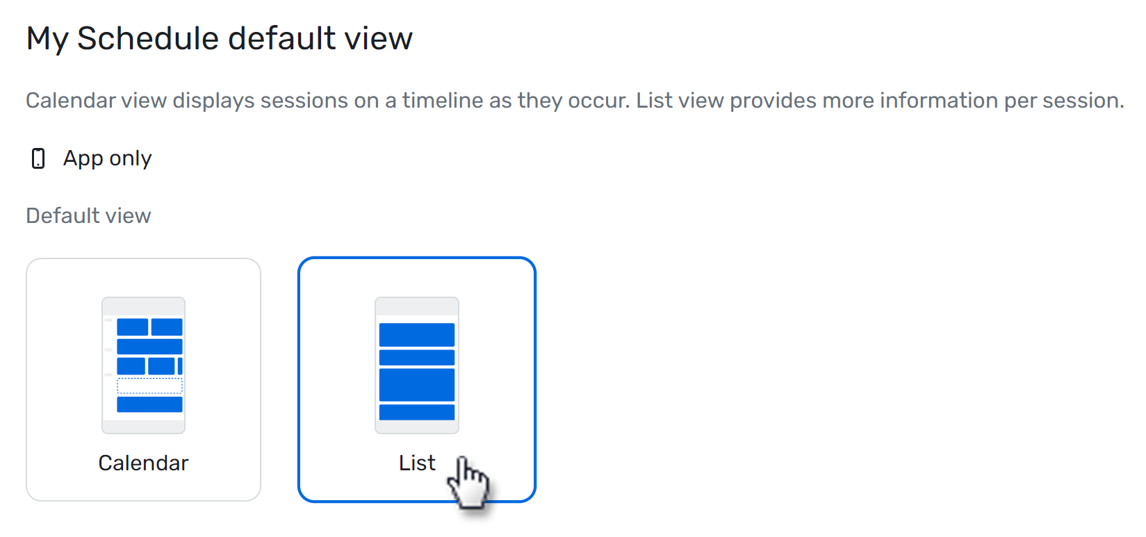 Configuring Session List Filters and Views for Attendee Hub