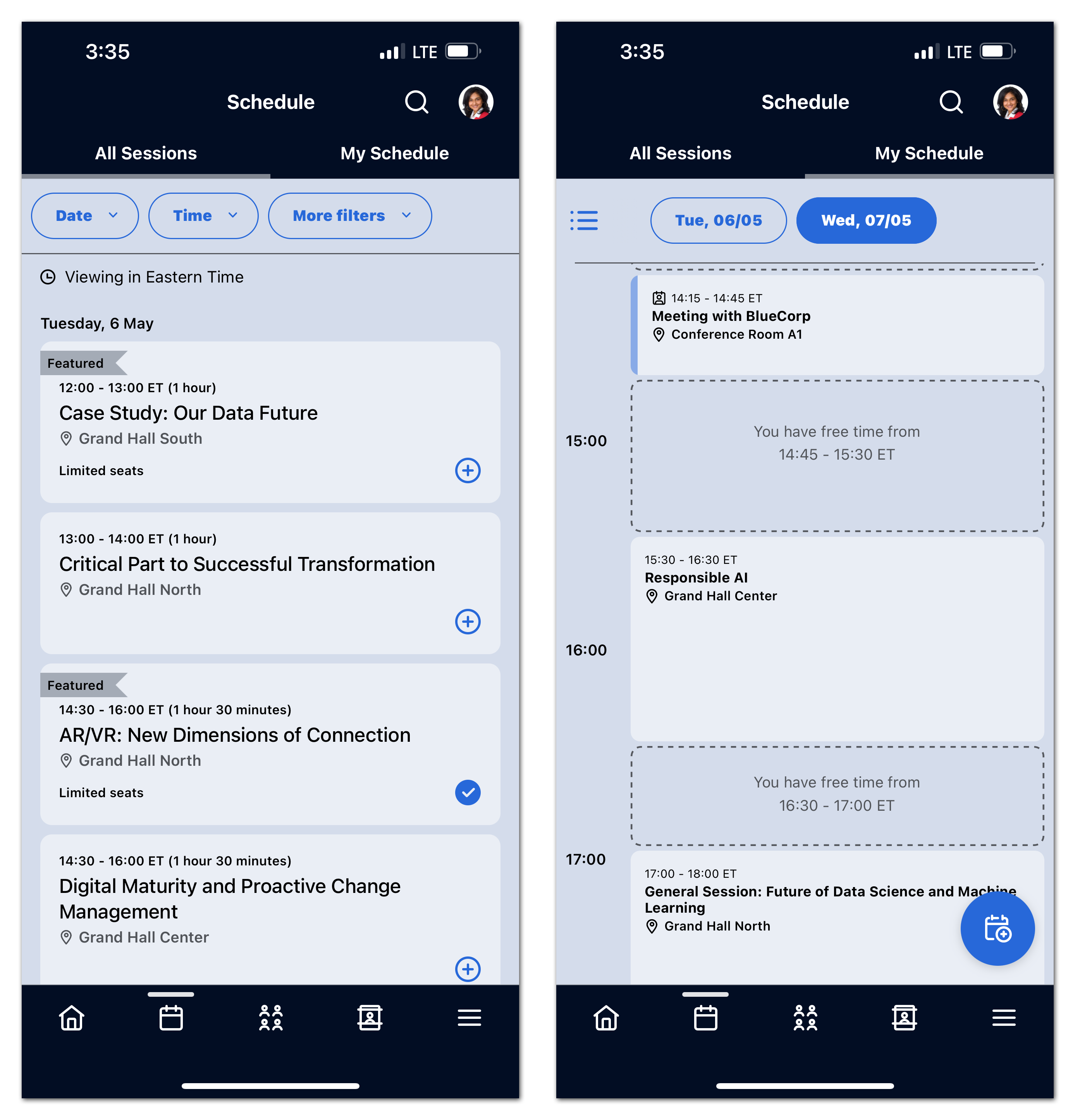 Registering for Sessions on the Attendee Hub
