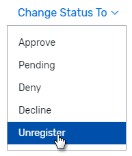 Unregistering Registrants