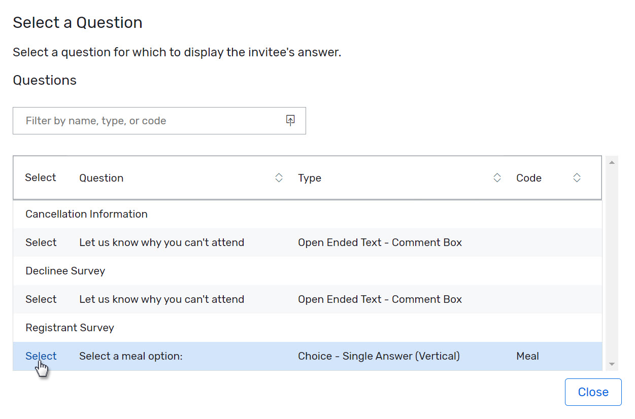 Adding Question Responses to Name Badges and Certificates