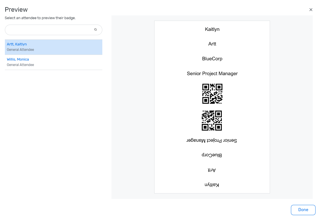 Printing Two-Sided Badges
