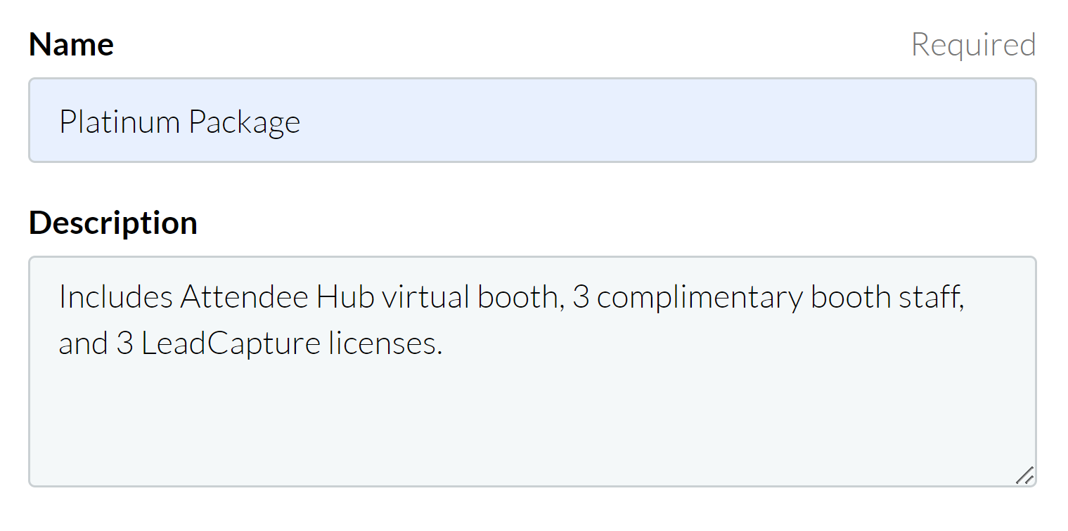 Creating Exhibitor Packages in Exhibitor Management