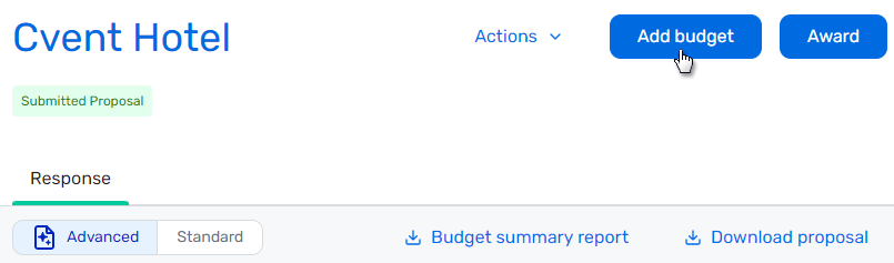 Adding Budget Versions